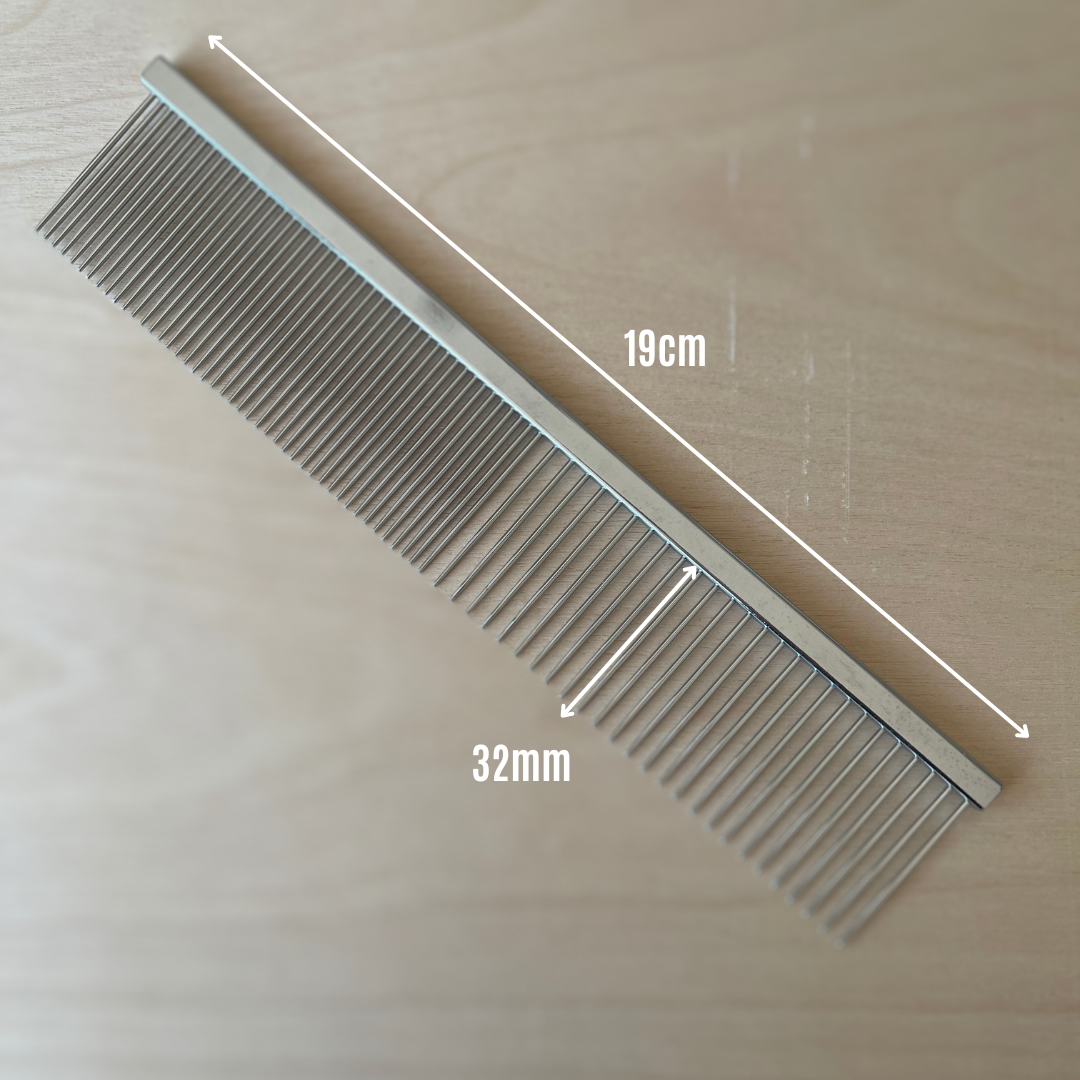 19cm Stainless Steel Combination Comb – Julie Harris Groomer